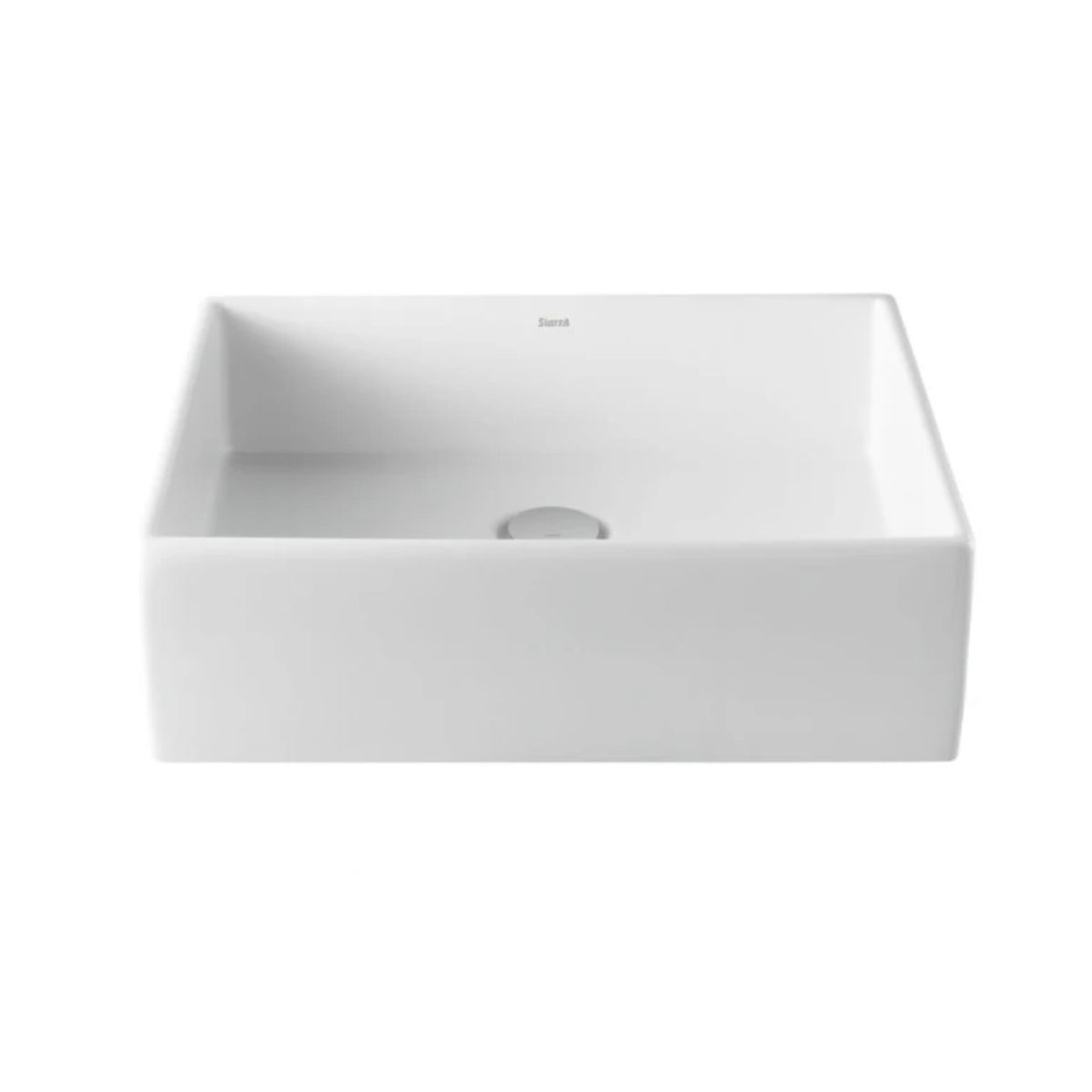 Bacha De Apoyo Cuadrada 35 Cm Blanca Celite — Loysa