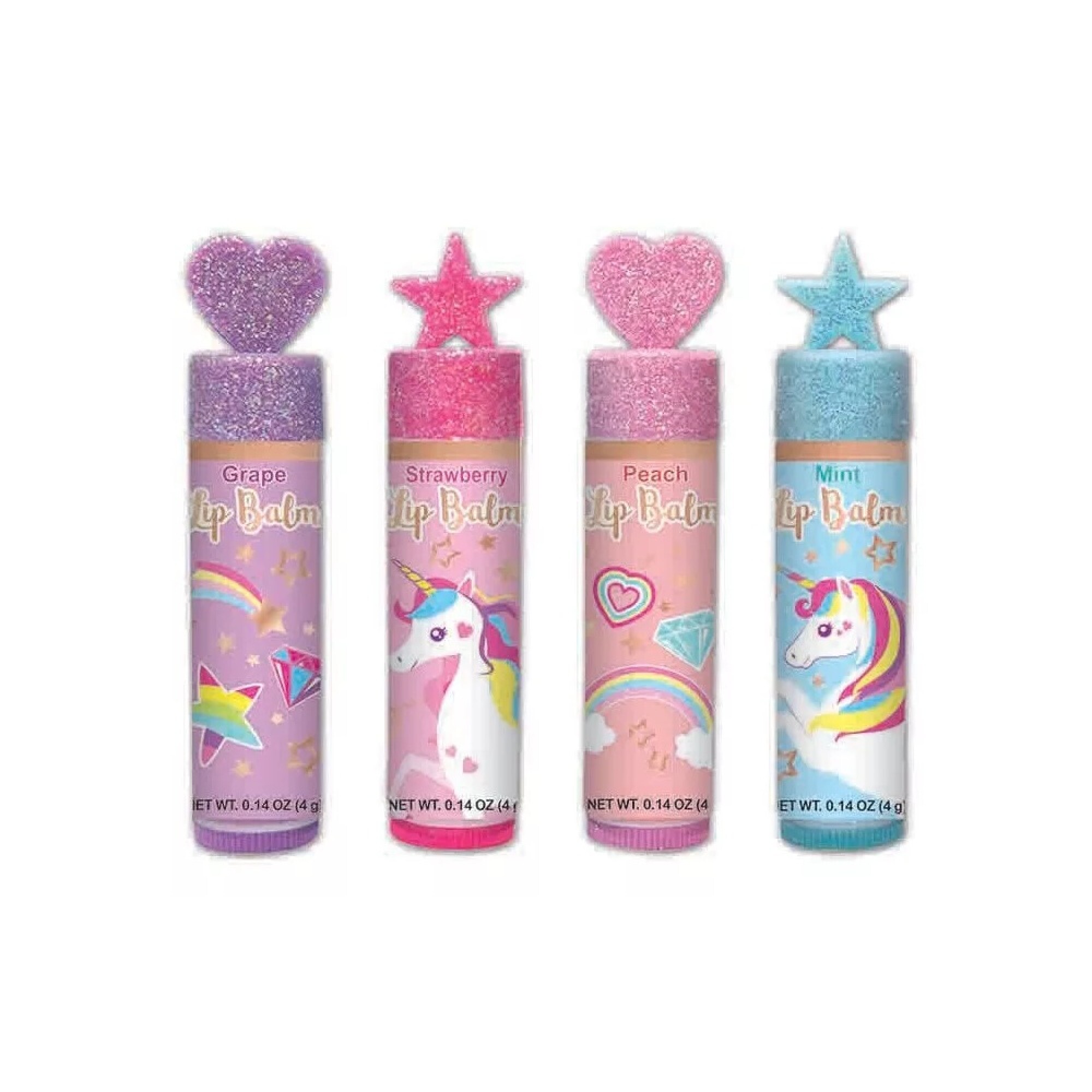 Kit de Belleza para Niñas de 4 Bálsamos Labiales Perfumados - Unicornio ...