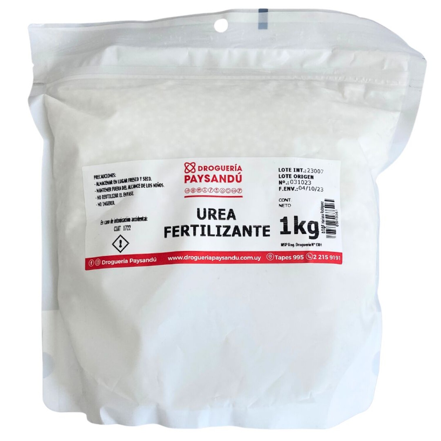 Urea fertilizante - 1 Kg — Droguería Paysandú