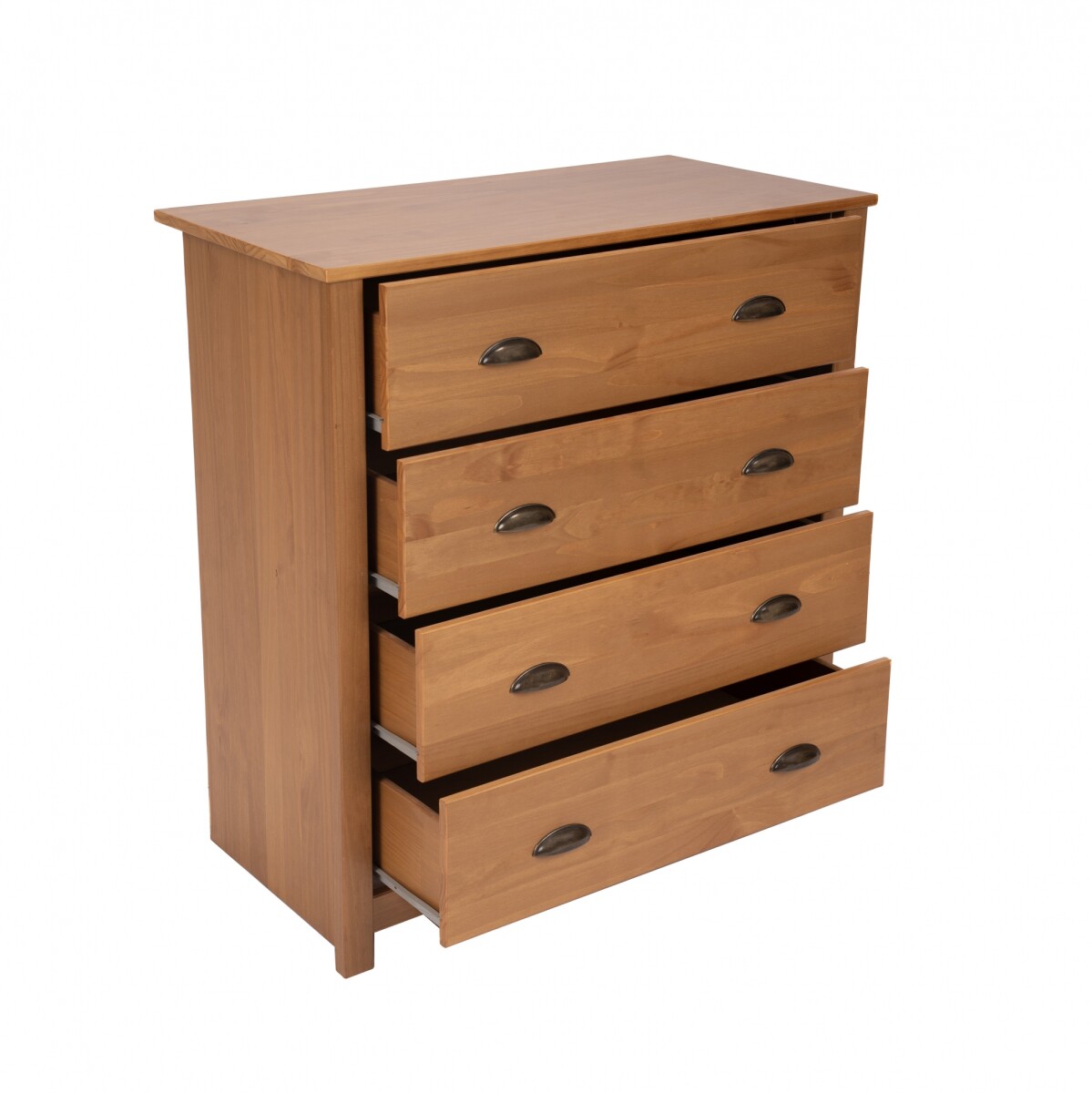 Cómoda 4 cajones - Madera maciza - Linea Colonial - Marron — Rustico Hogar