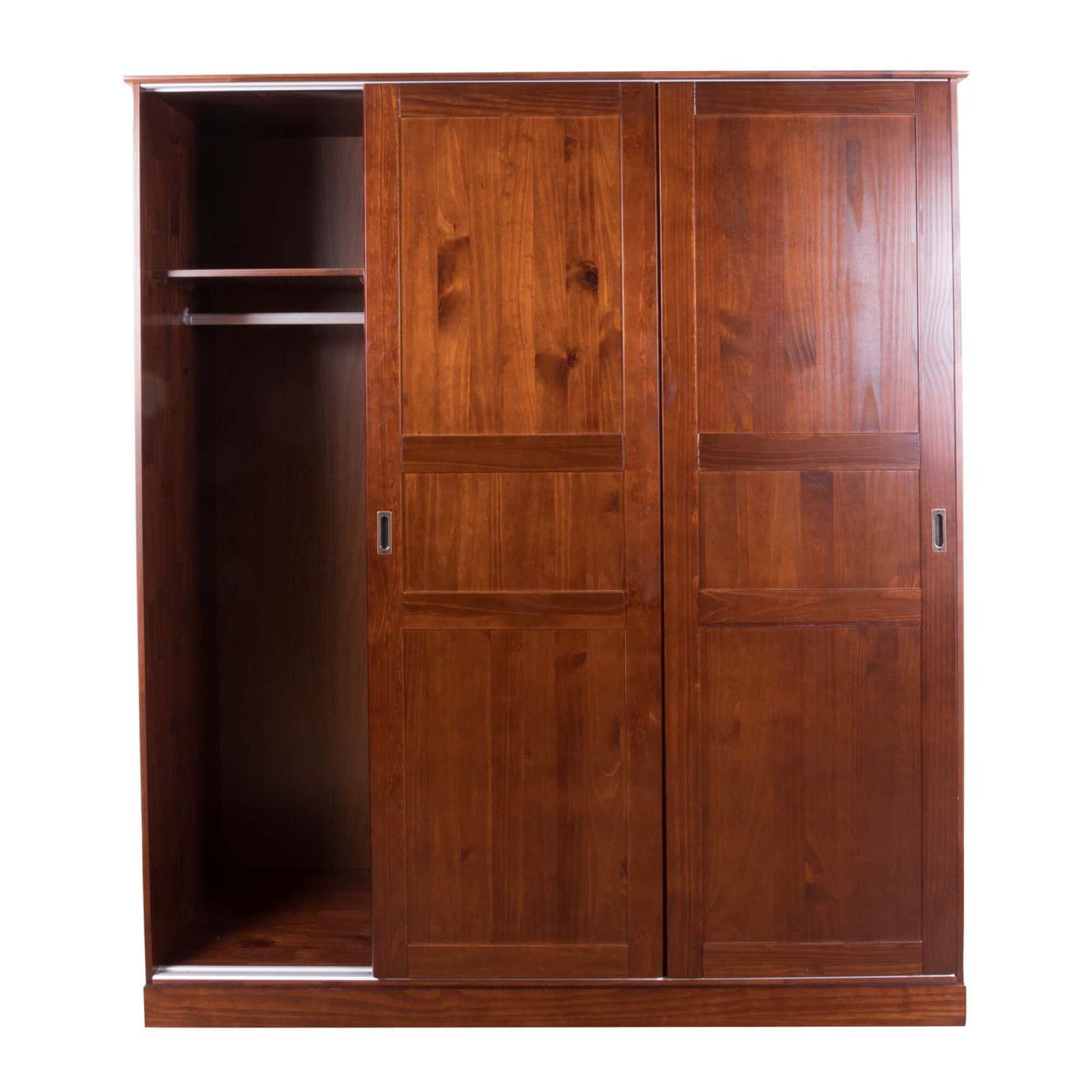 Placard Corredizo 3 Puertas Madera Marron Agata — Divino