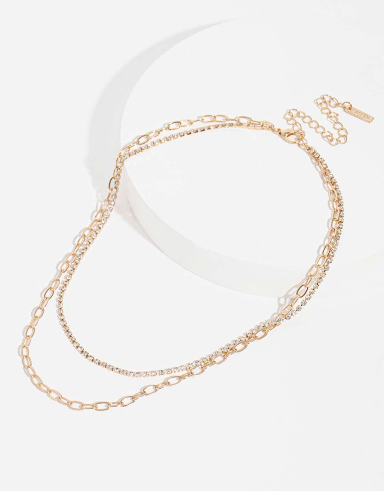 Collar Layer Con Strass Dorado Tienda Soy Santander