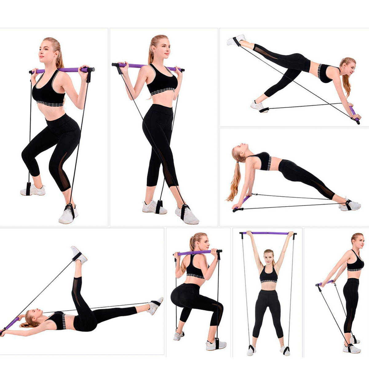 SetX5 Pilates Barra+ Banda Elásticas Expert Fitness — El Rey del ...