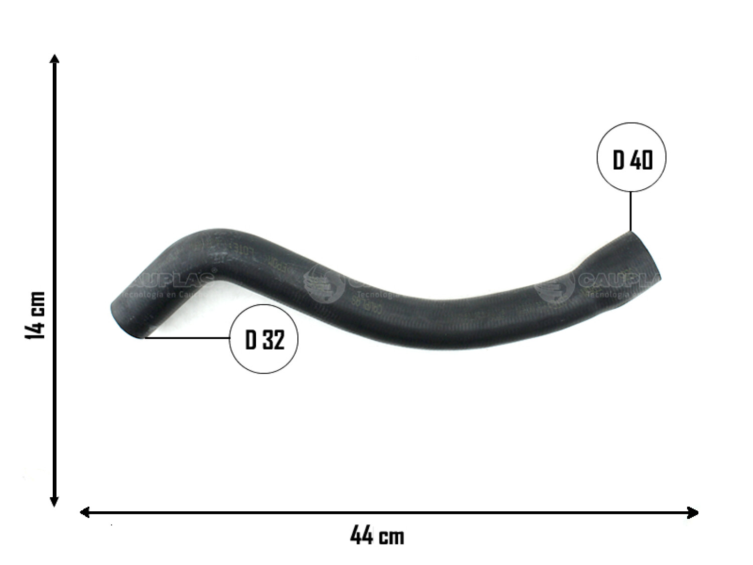 CAÑO CHEVROLET CORSA 1.4 MPFI 8/V 12/ RAD.INFERIOR CAUPLAS — Cymaco