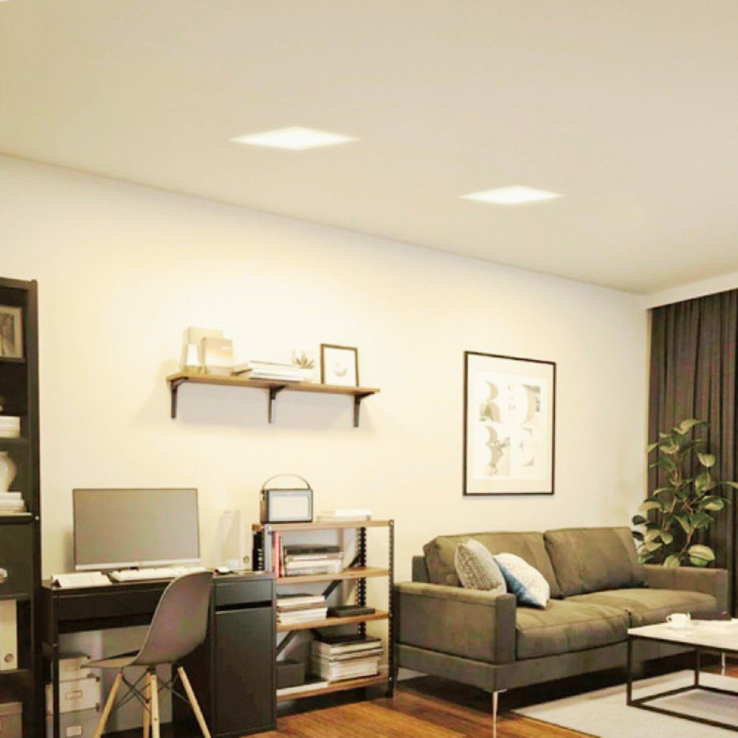 Set x4 Panel Led 30x30 24w Plafon Cuadrado Techo Luz Calida — Atrix