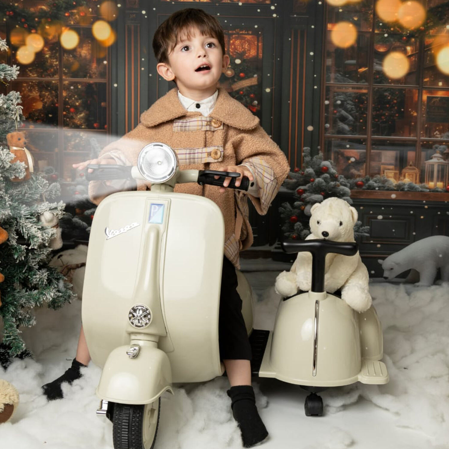 Moto A Bateria Niños Vespa Con Sidecar - MOTO ELECTRICA VESPA SIDECAR ...