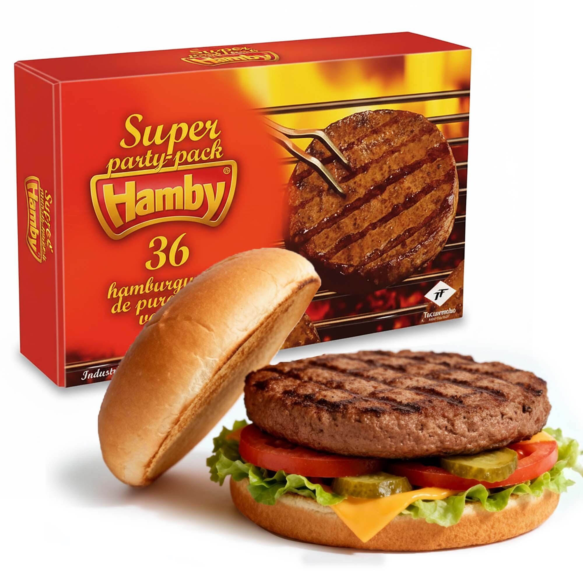 Hamburguesa Hamby Party Pack 36Uni — 5 Océanos