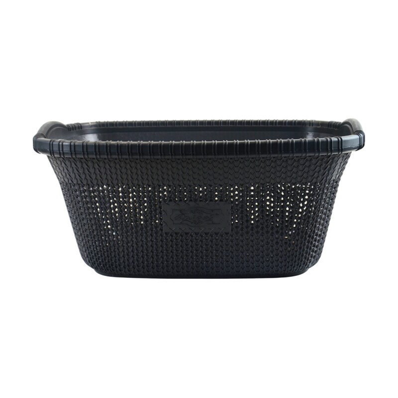Canasto para ropa símil ratan 40 litros - GRIS OSCURO — Garage Impo