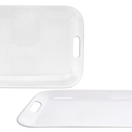 Bandeja de melamina rectangular Linea Blanca — El Clon