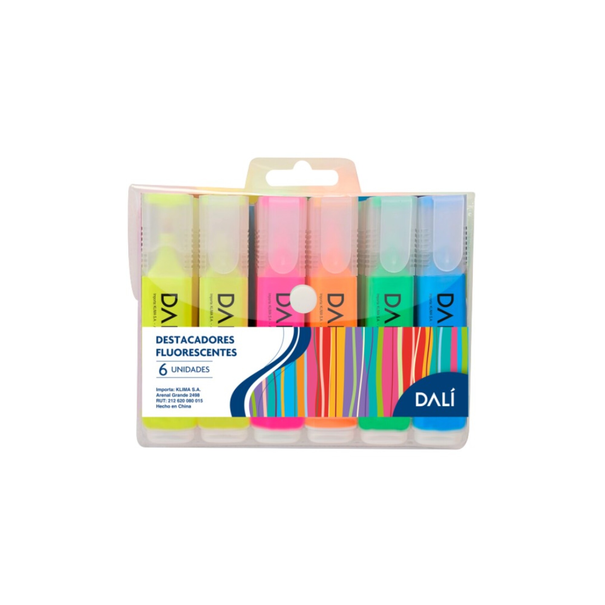DESTACADOR FLUO DALI SURTIDOS X 6 - MULTICOLOR — Todolandia