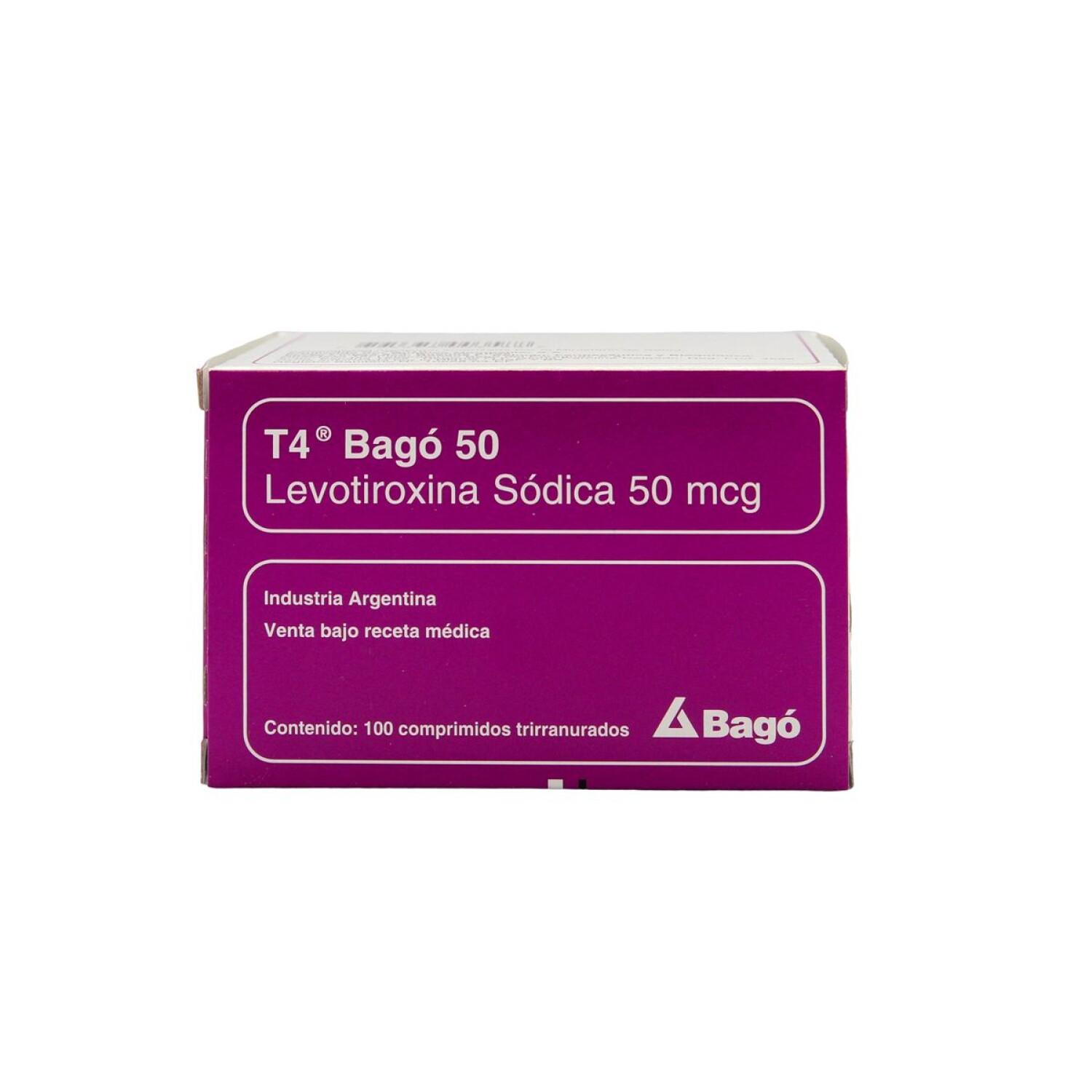 T4 BAGO 50 MCG. CJ X 100 COMP. — Farmacenter
