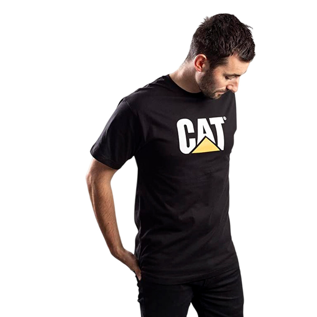REMERA CATERPILLAR ORIGINAL FIT LOGO TE - BLACK — Zooko