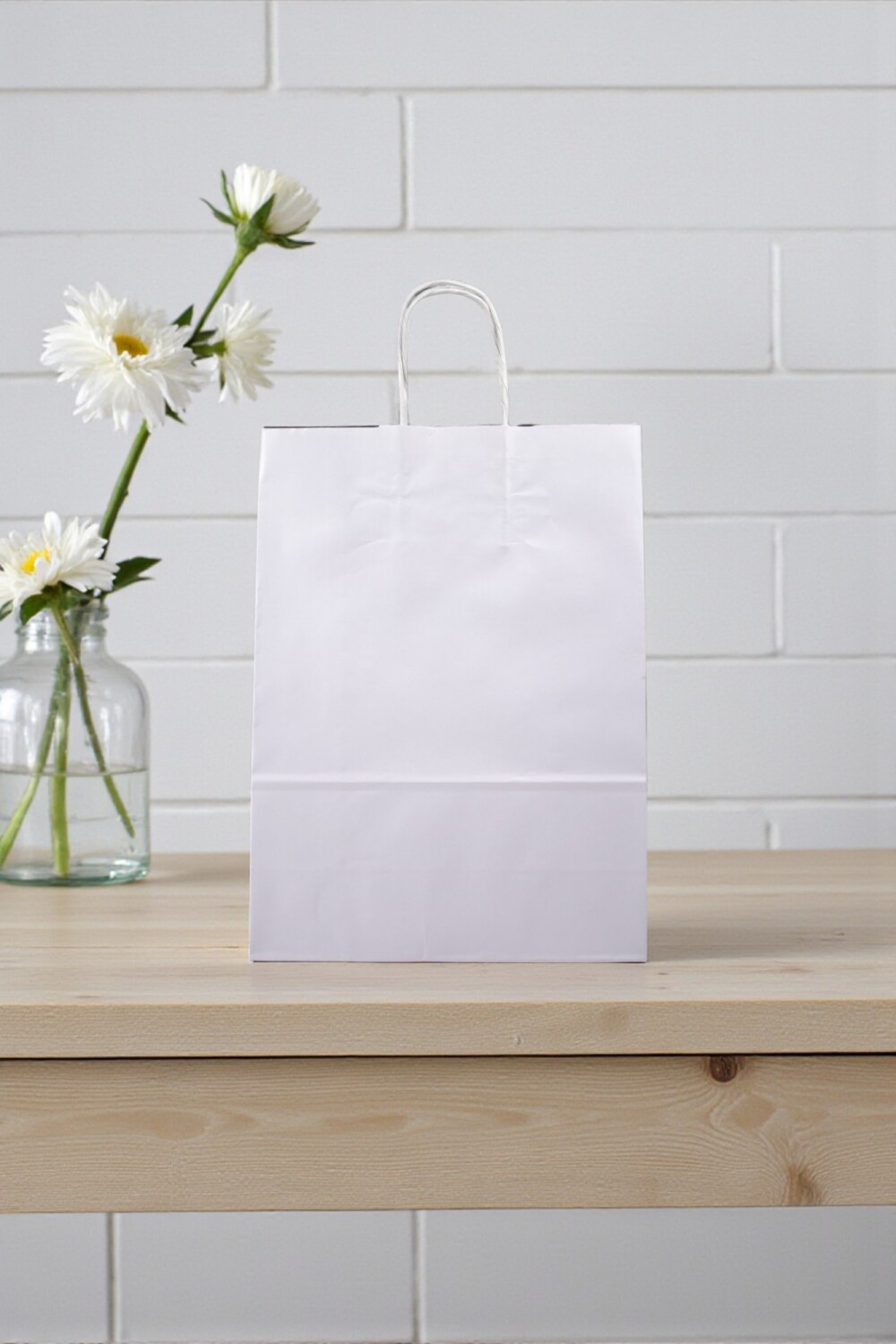 Bolsa lisa luna 22x10x30 cm - BLANCO — PaperPack