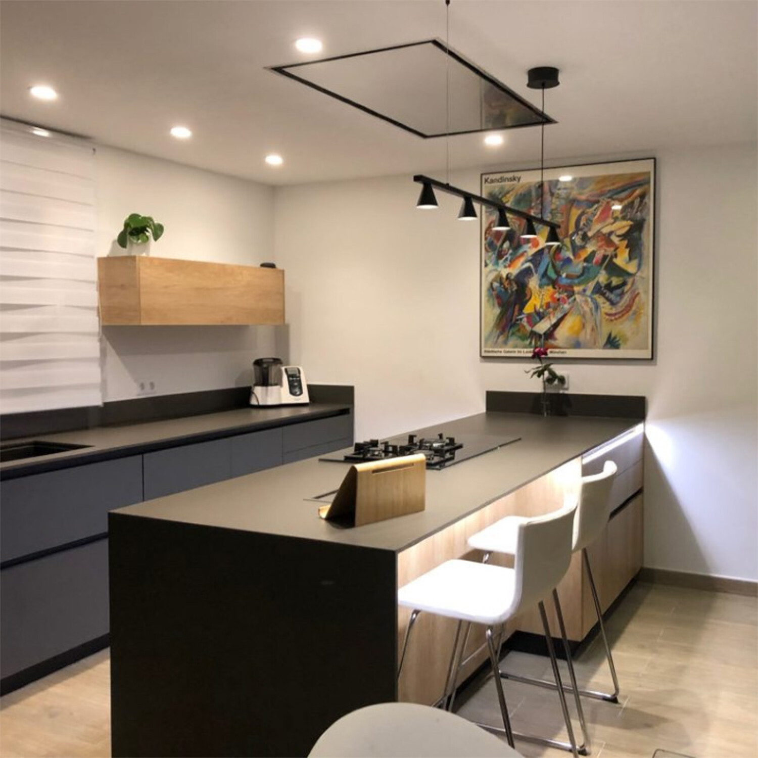 Aro Empotrable Fijo Redondo Negro Mate Montana — Serlux