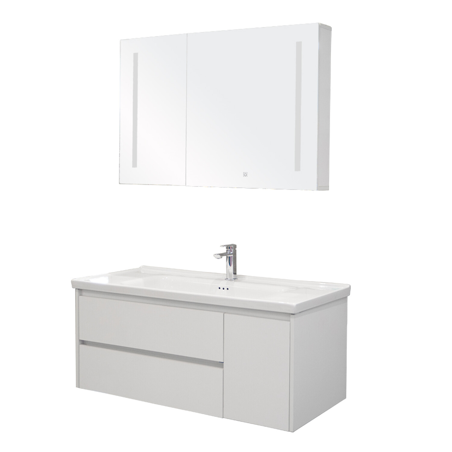 Conjunto De Baño Habitare Modelo Ns-b4-100 / Mueble + Bacha + Botiquin ...