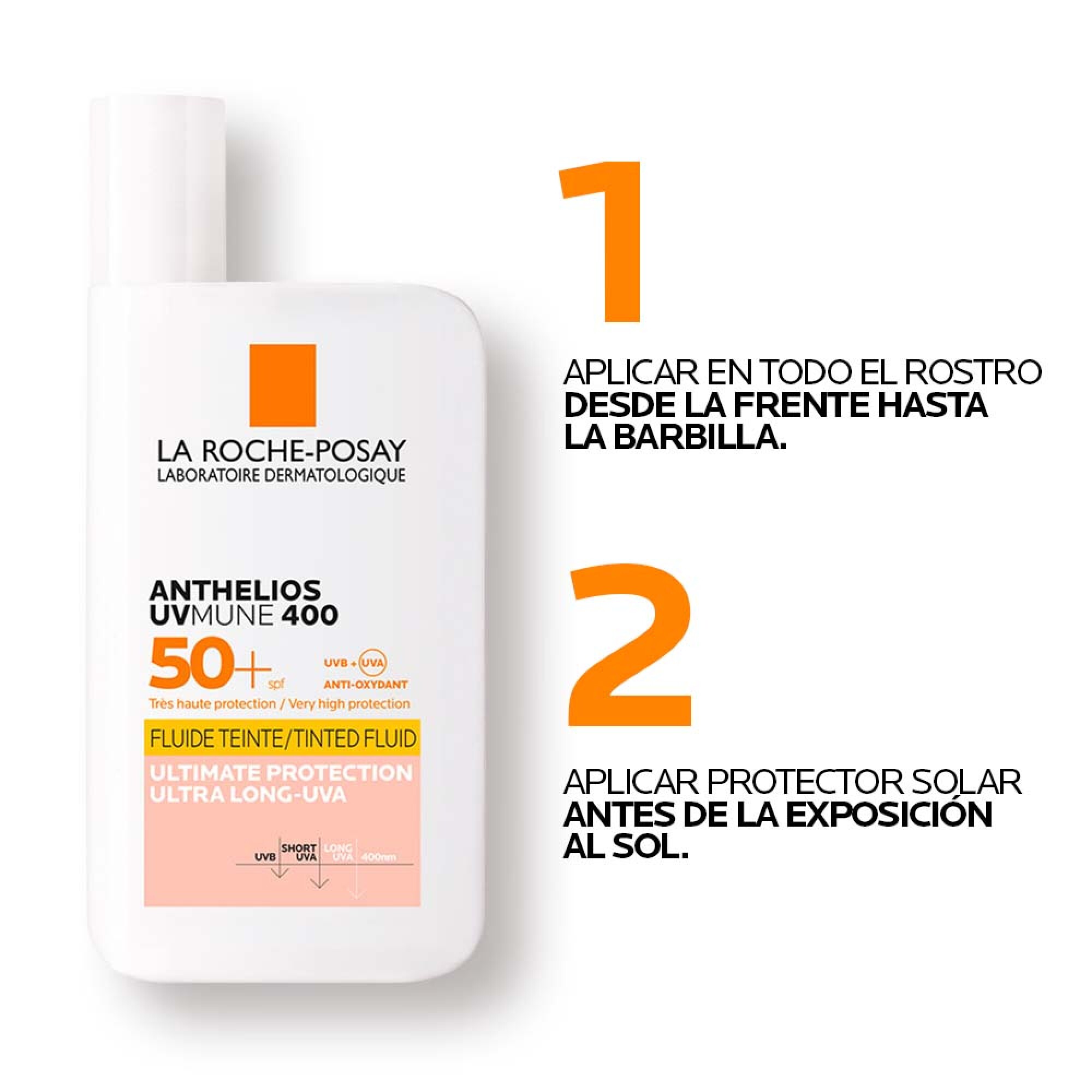 Protector Solar La Roche-Posay Anthelios UBMune400 Con Color 50ml — San ...