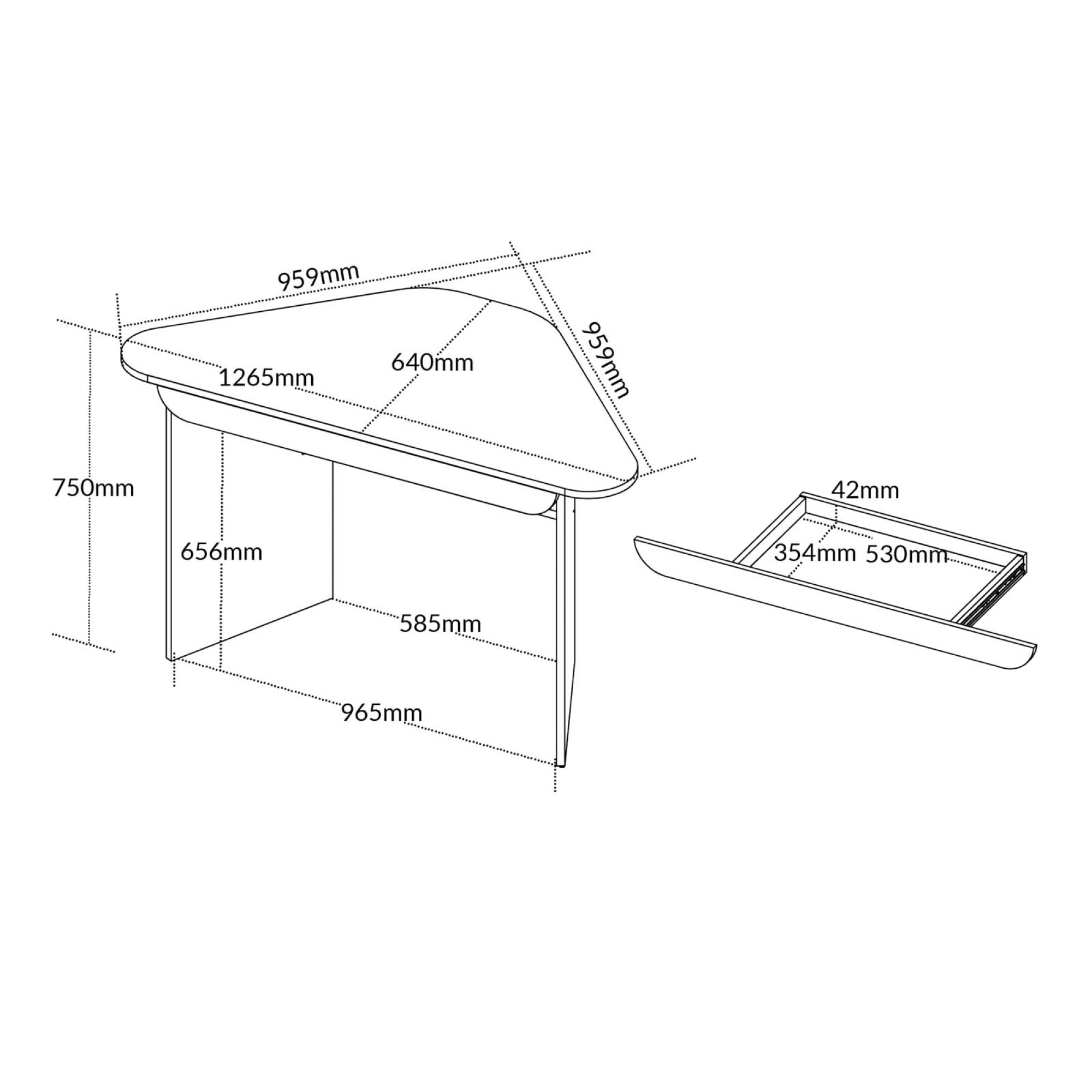 Escritorio Mdf Corner — Divino