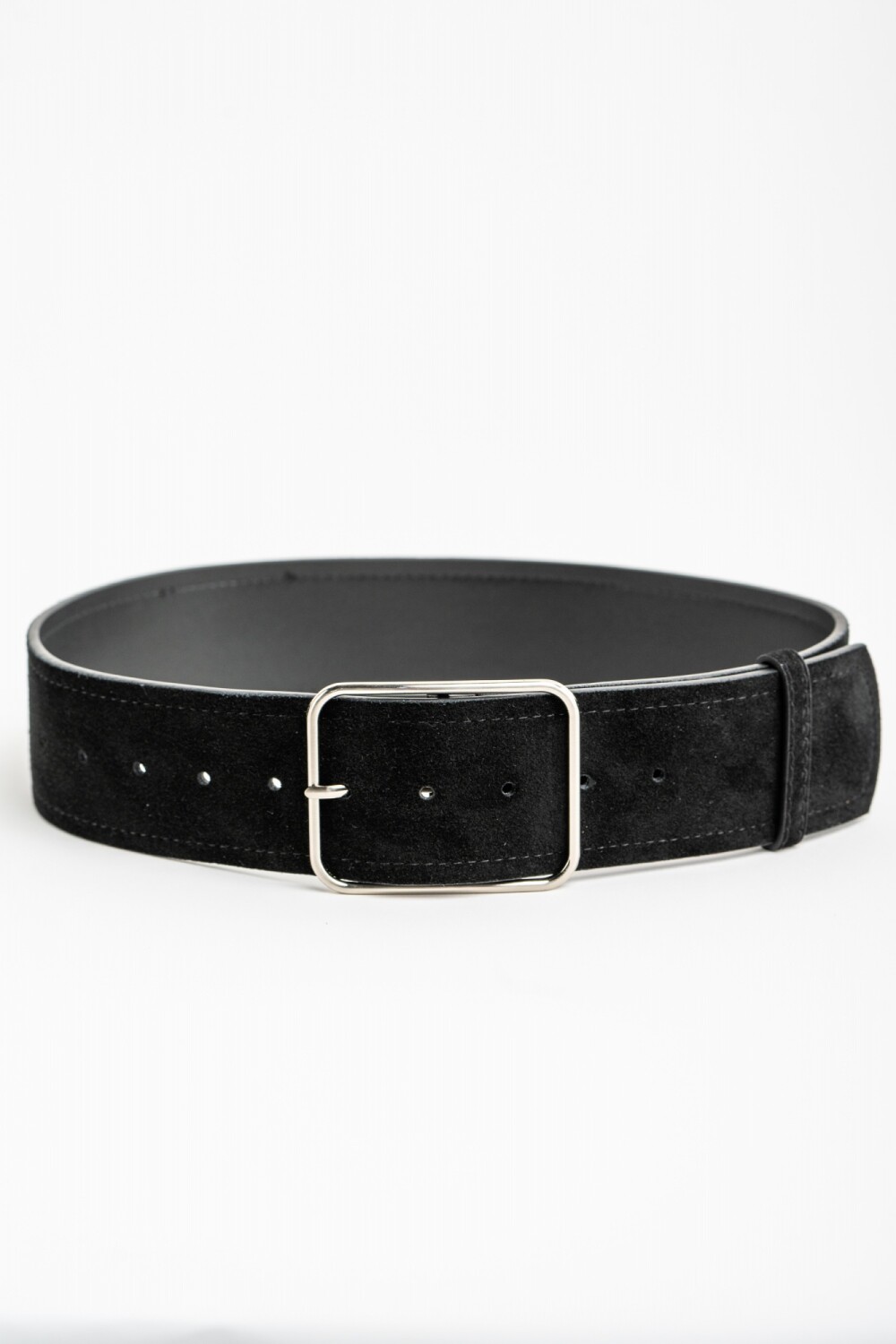 Cinto Cuero Hebilla Cuadrada - Negro — Lemon
