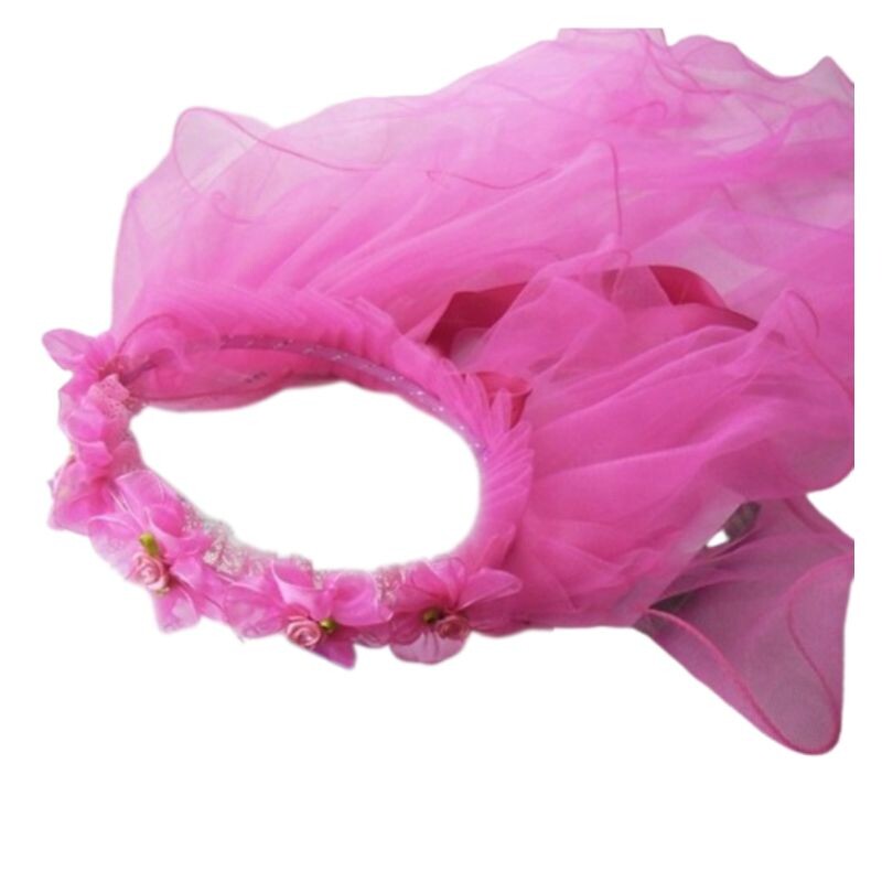 Velo con flores - Fucsia — Casa Fessta