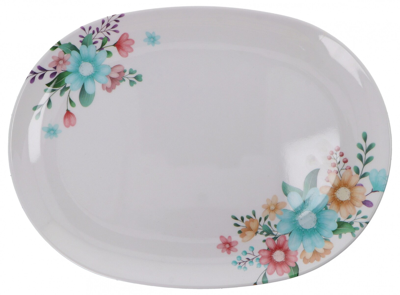 Plato de melamina oval Linea Margarita — El Clon