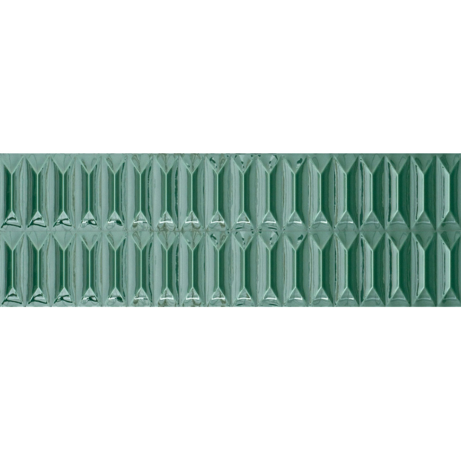CERAMICA PARA PARED 30X90 VERDE BRILLO DECORADA RAGNO — Acher Cerámicas