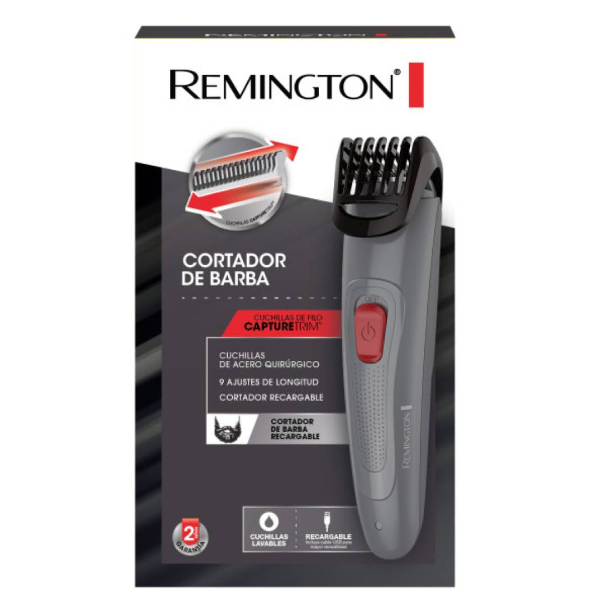 Cortabarba Remington MB08A - Negro — Tienda Soy Santander