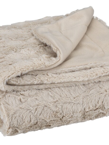 Manta throw MYGGBLOM 130x170 pelo beige — JYSK
