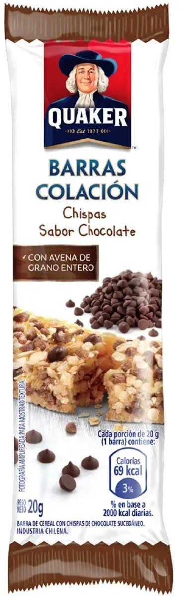 BARRA CEREALES CHOCOLATE QUAKER 20 GRS — El Clon
