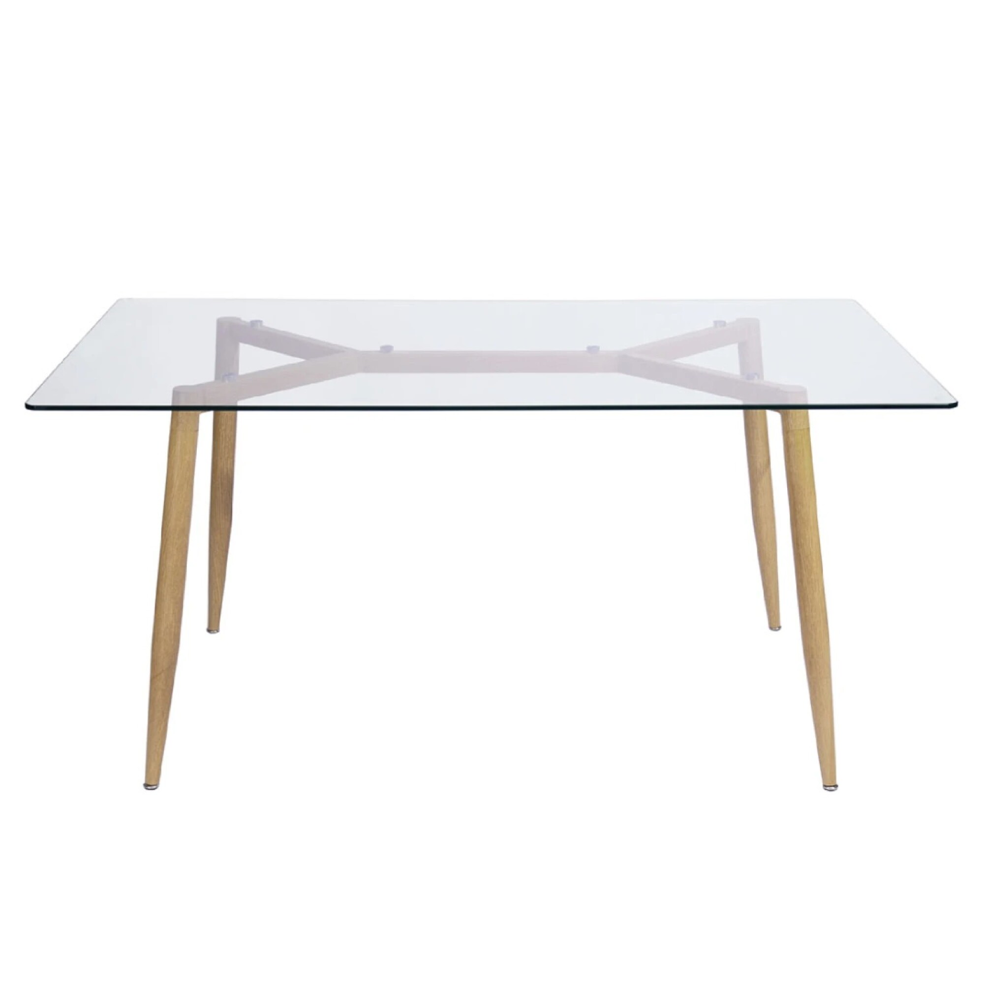 Mesa Falcon - Vidrio y Madera — Rustico Hogar