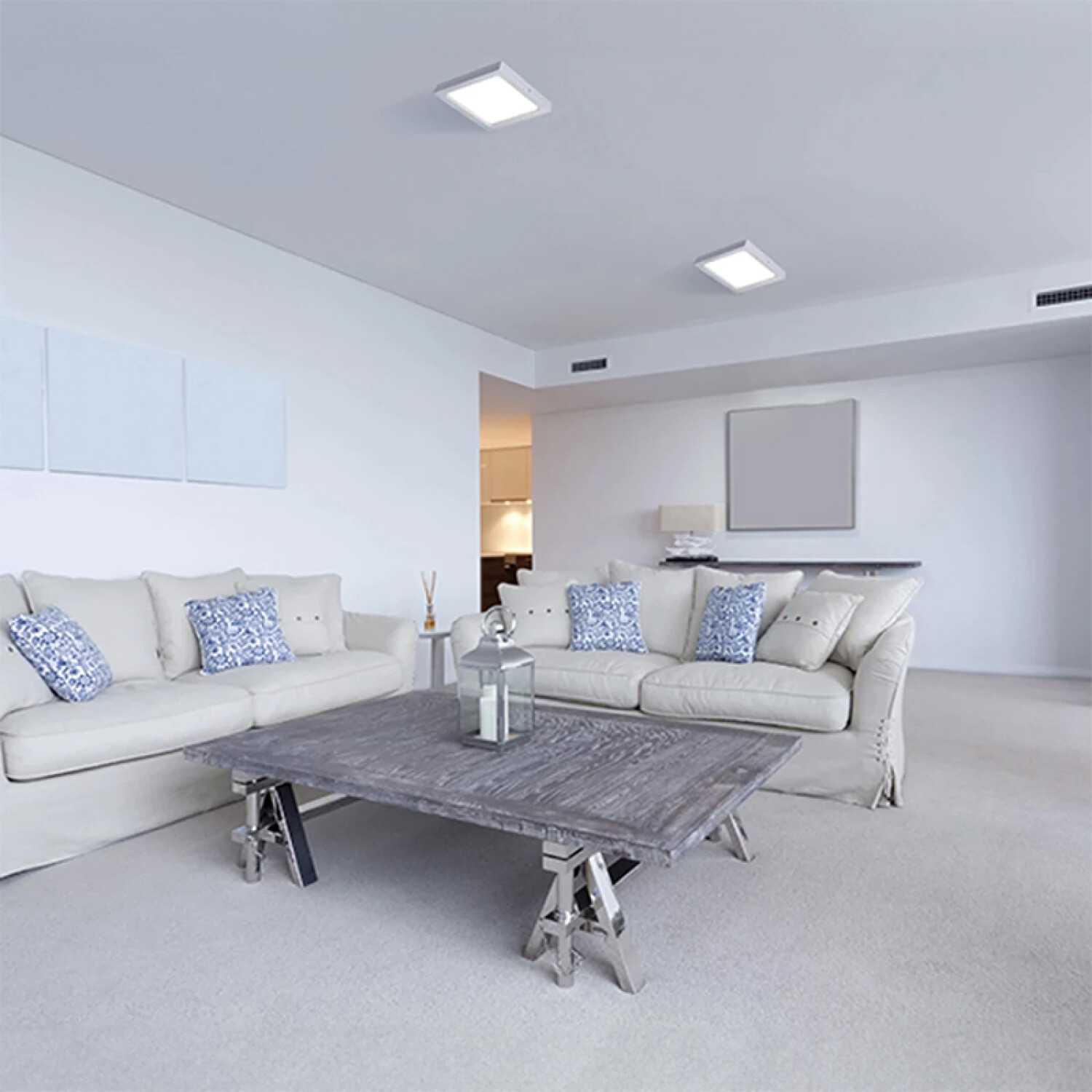 Downlight LED cuadrado IP44 20W neutro 298mm - IX2207X — Fivisa