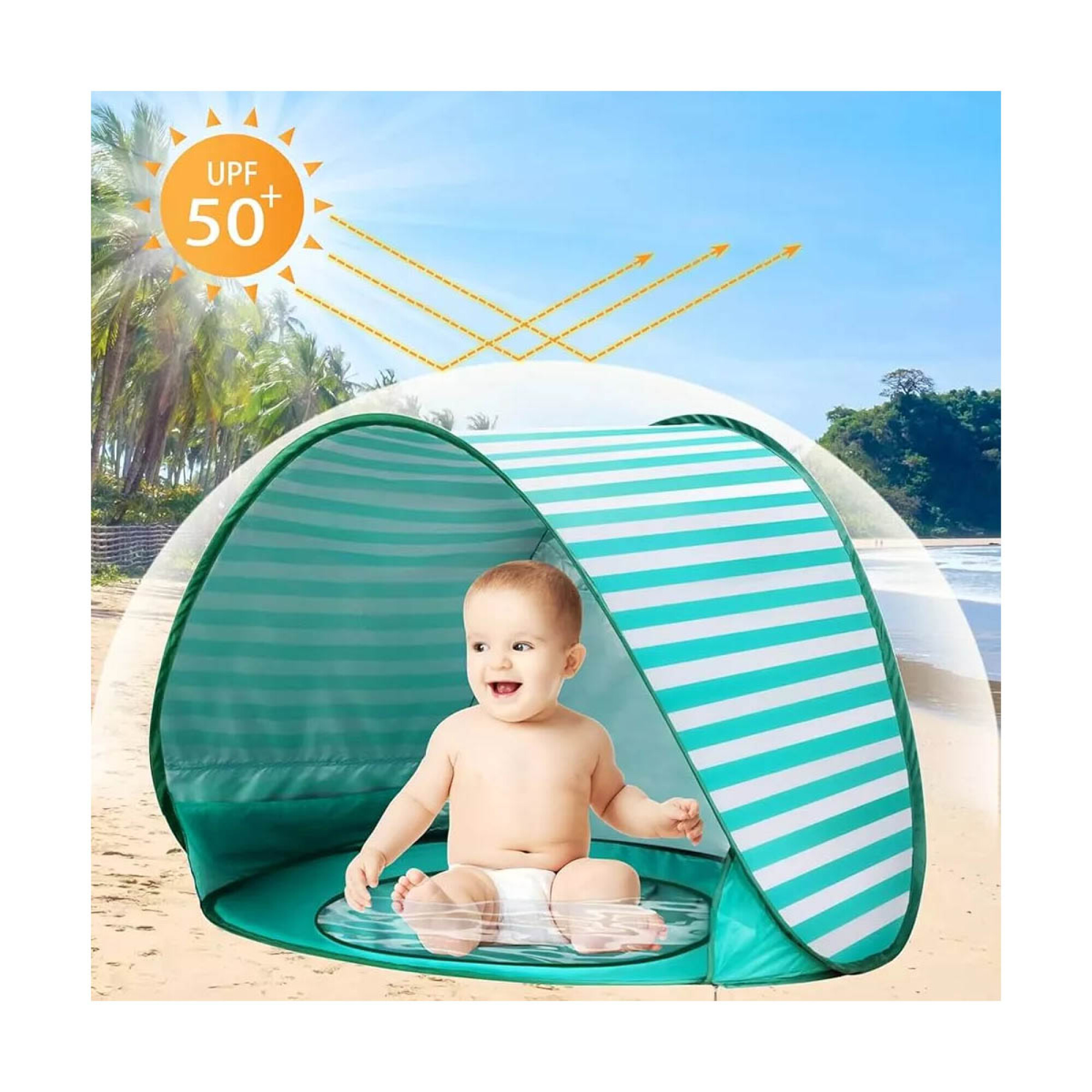 Carpa con piscina para Bebé con filtro solar — Los Reyes Magos