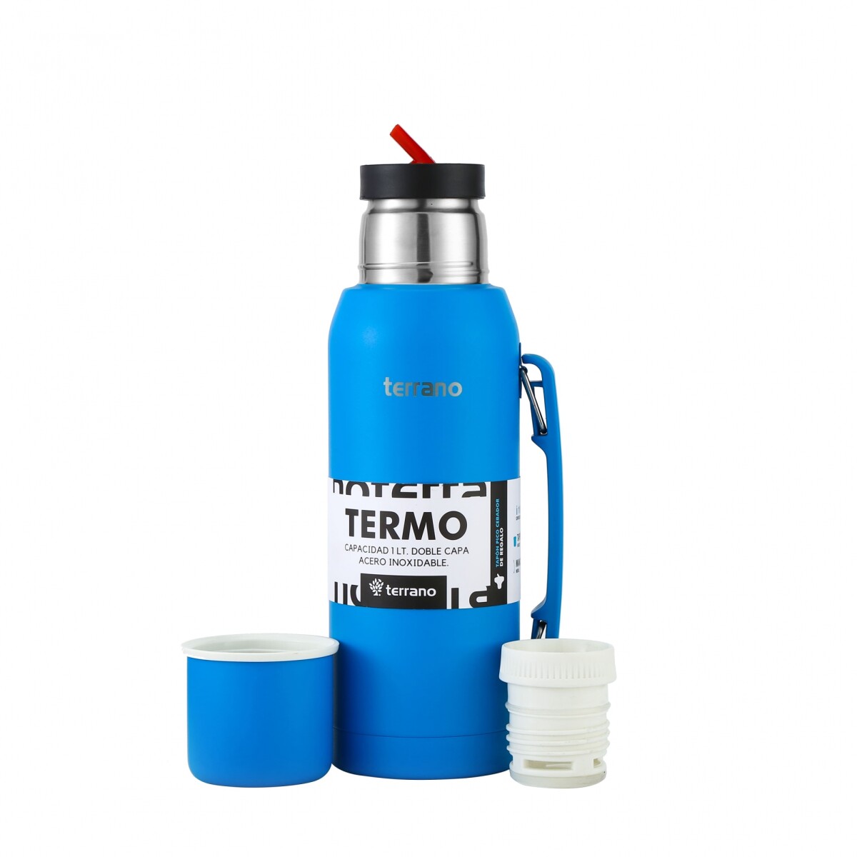 Termo Premium 1Lt. con Manija. - Azul Eléctrico — Terrano