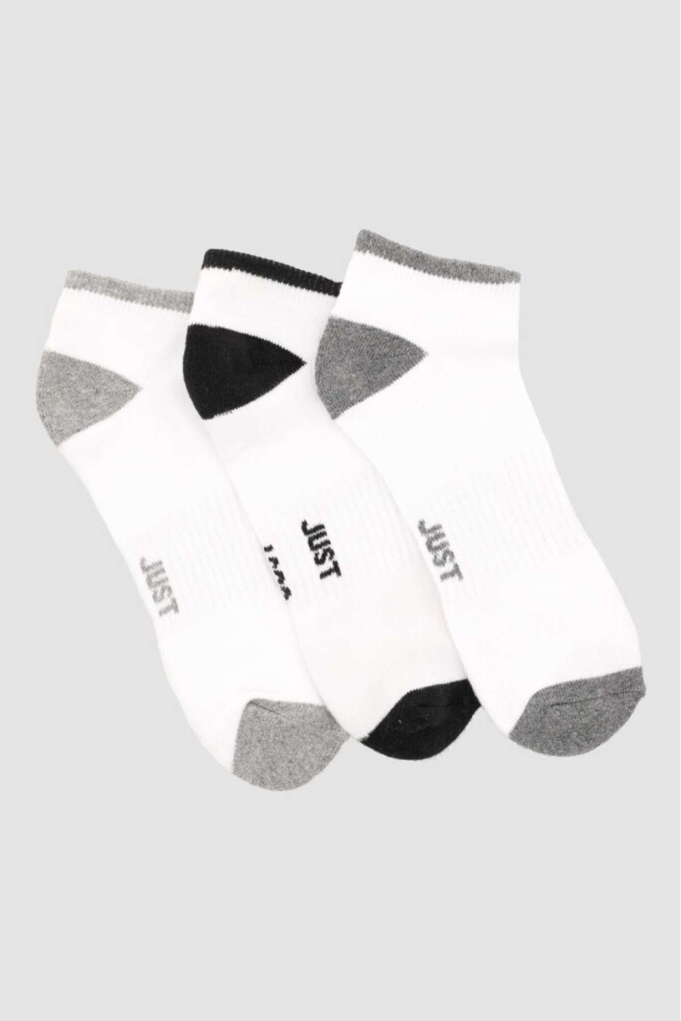 Pack x3 medias ciclista half terry talón - Blanco — Tienda Soy Santander