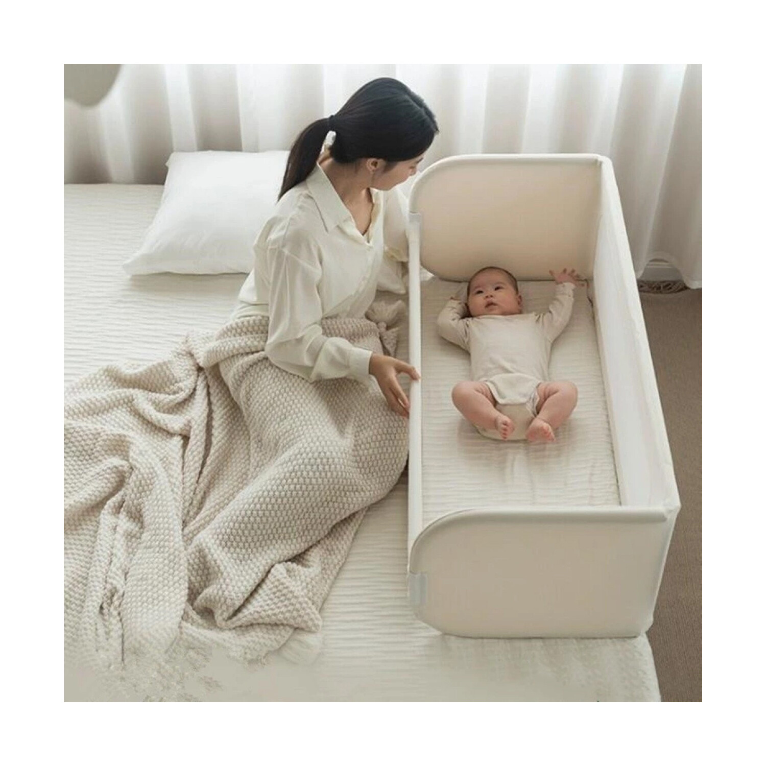 Baranda 2en1: Baranda y Colecho Plegable — Bebesit Uruguay