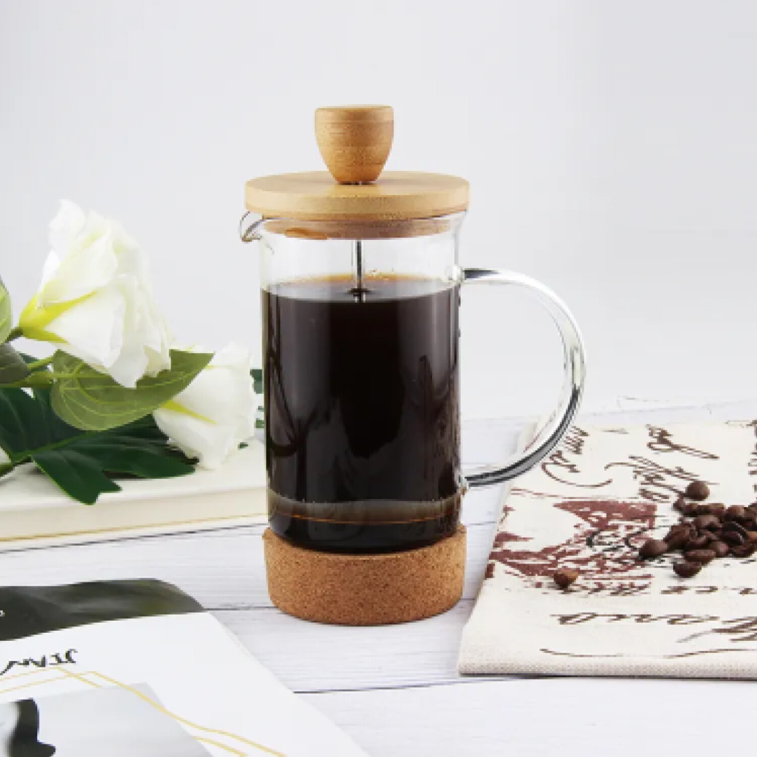 Cafetera Prensa Manual Embolo Base corcho 800 ML — Mis Petates