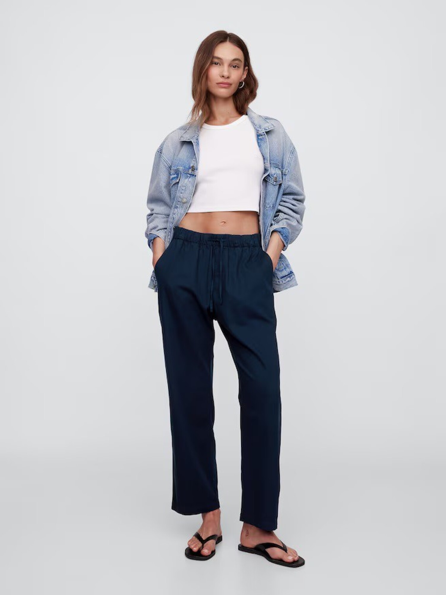 Pantalón Twill Easy Mujer - True Indigo 340 — GAP Uruguay