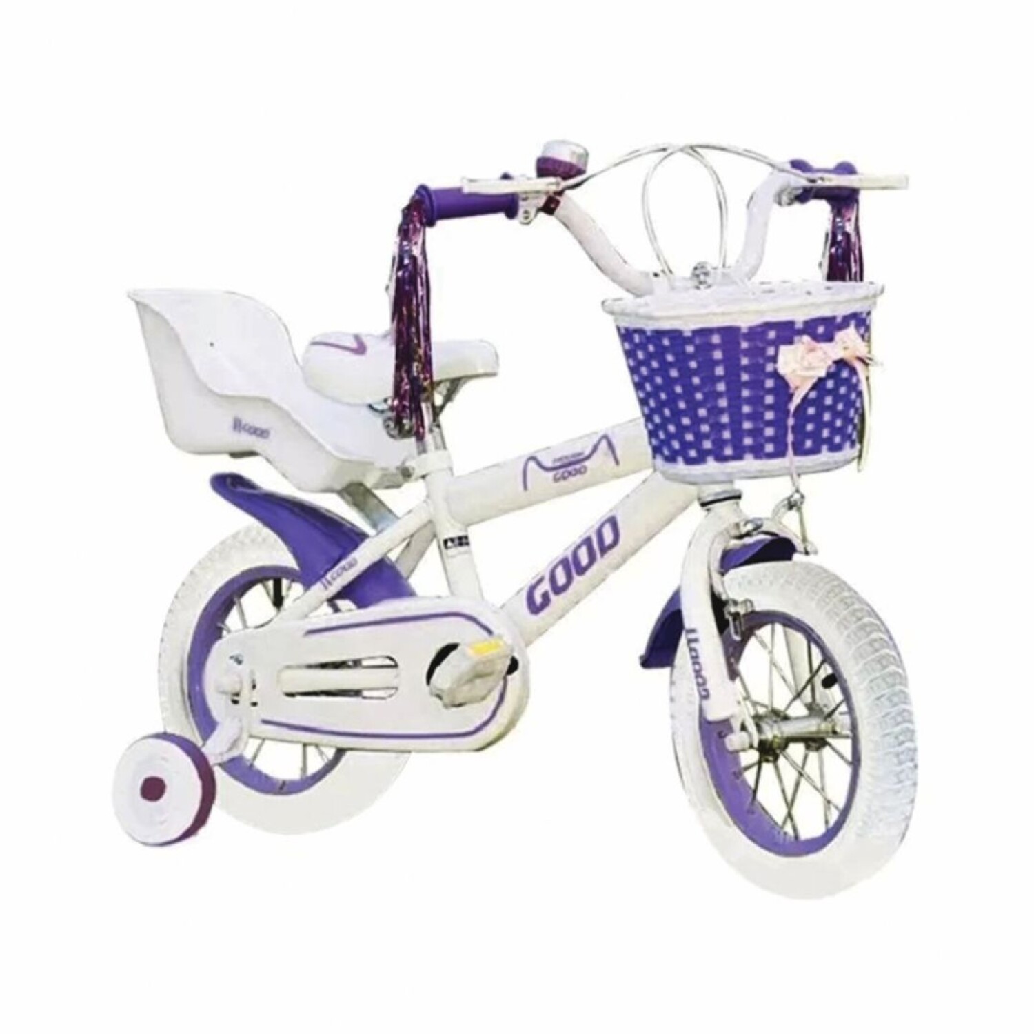 Bicicleta Niña c/silla bebé Good Rod12 — Brillante