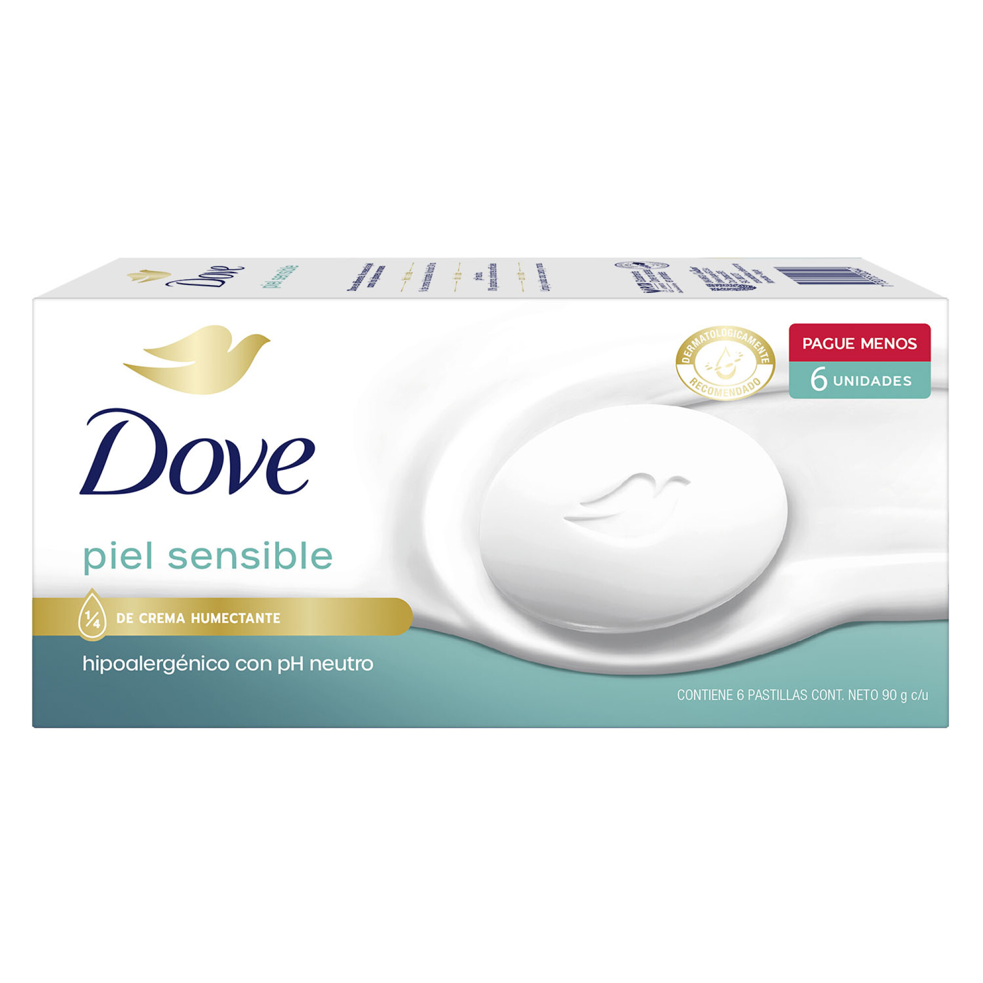Pack Jabón Dove pH Neutro 6 Unidades — San Roque