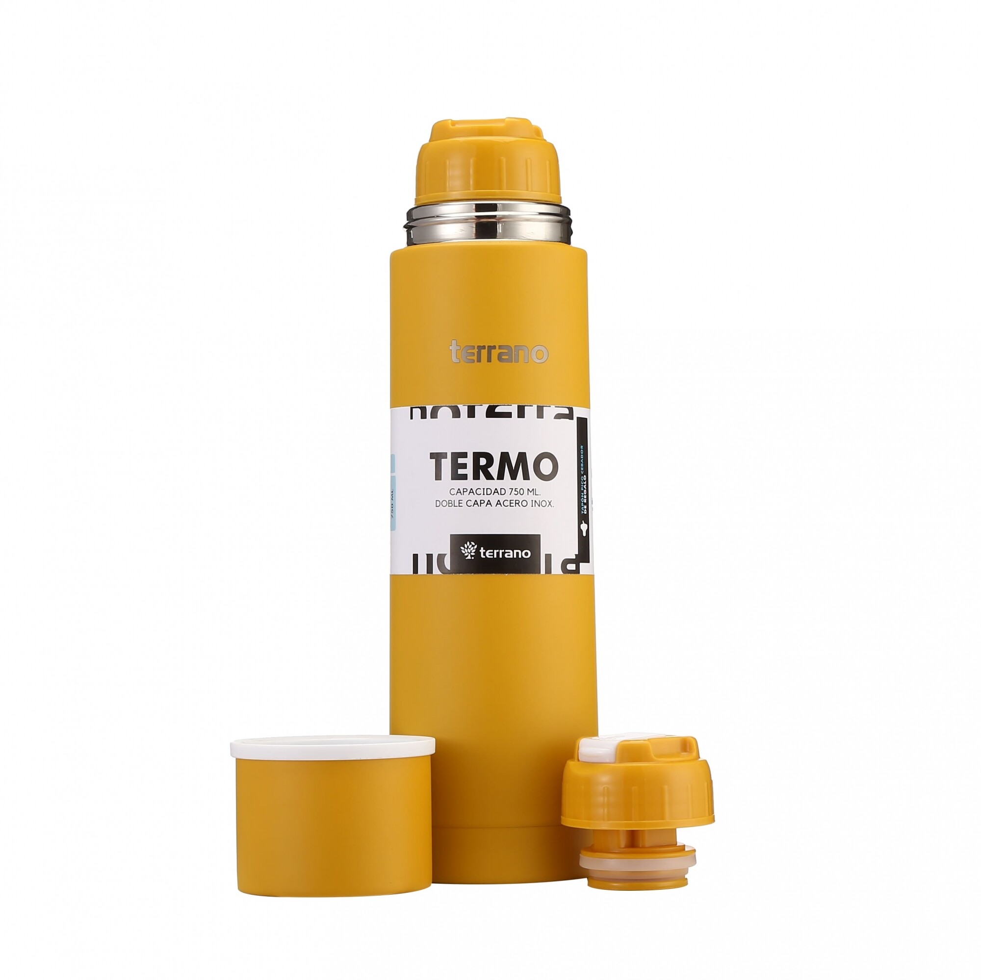TERMO TERRANO BALA 750ML - AMARILLO INTENSO — Mate Charrúa
