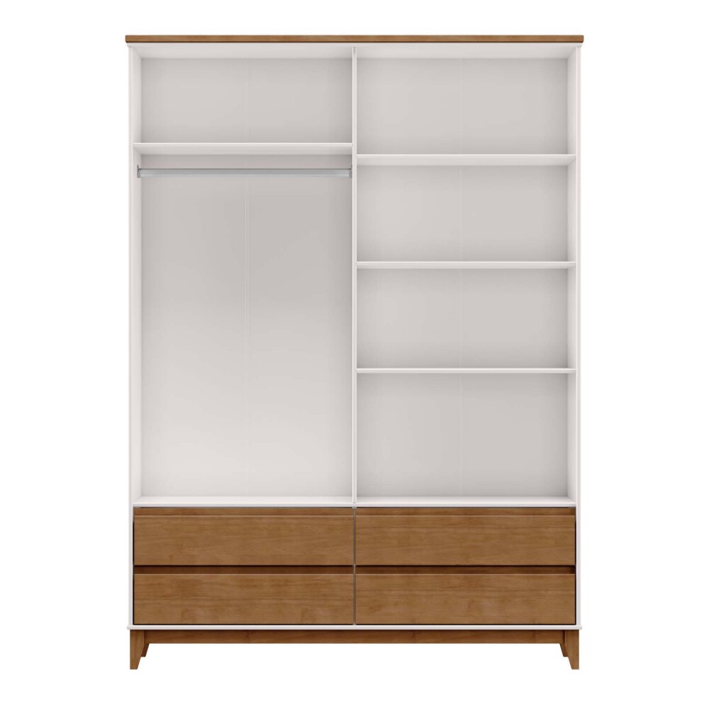 Placard 4 Puertas Mdf-y-madera Blanco Adaku 2.0 — Divino