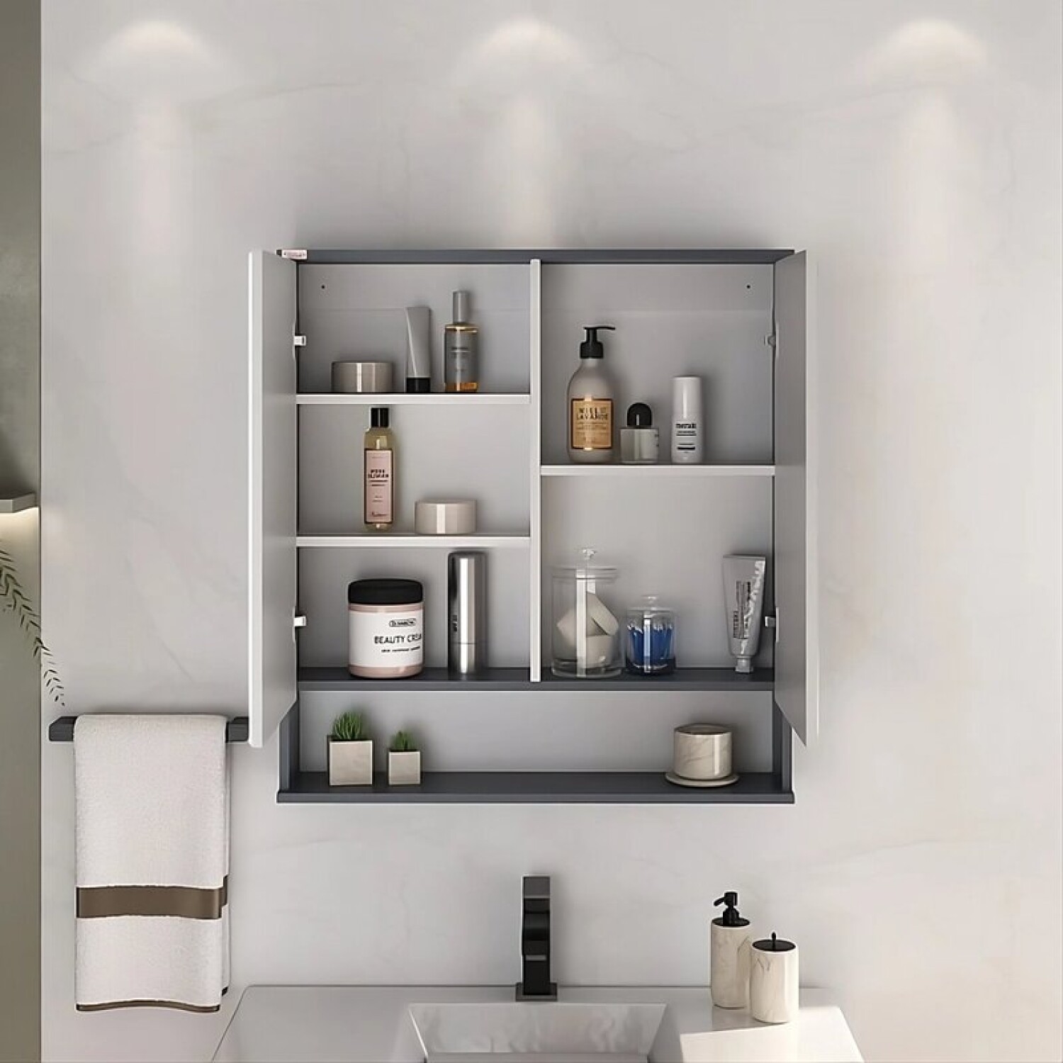 Mueble de Baño Suspendido Cecília (60cm) | Diseño Ripado - No incluye ...