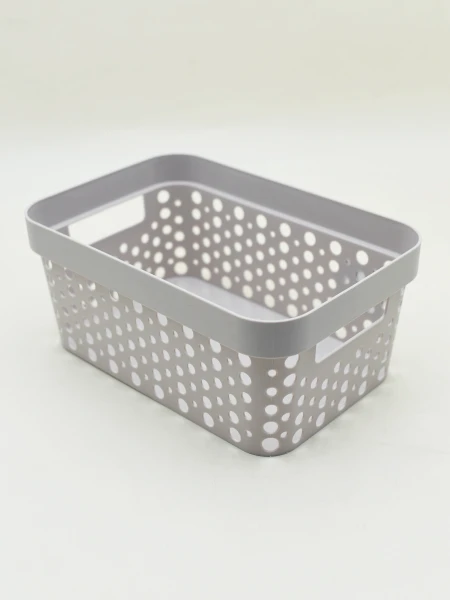 CESTO ORGANIZADOR 26X18.4X11.5CM - GRIS — Guapa