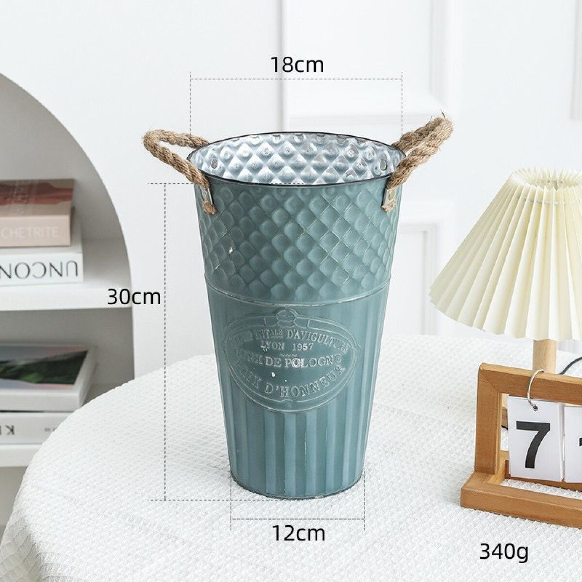 Florero Metálico Flower & Garden Alto 30cm x Ø18cm — El Capitán