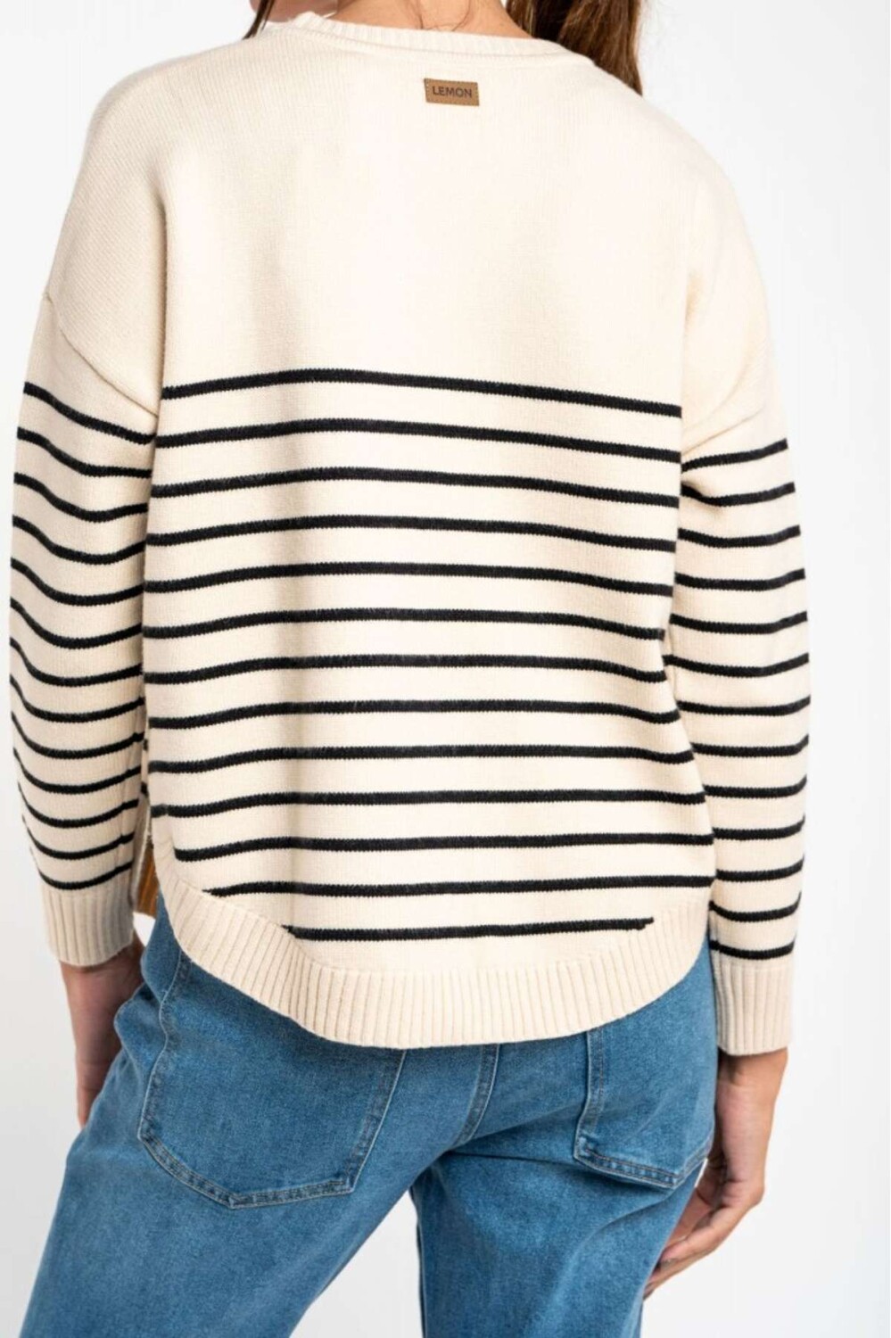 Sweater Rayado - Negro — Tienda Soy Santander