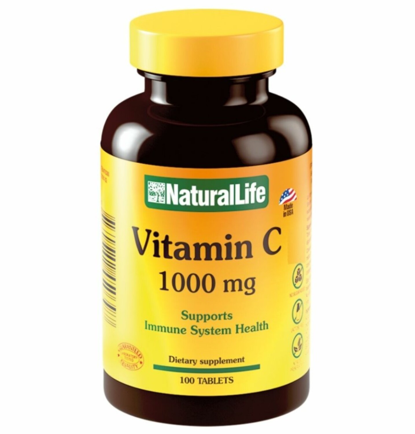 Vitamina C Natural Life 1000mg 100 Tabletas — San Roque