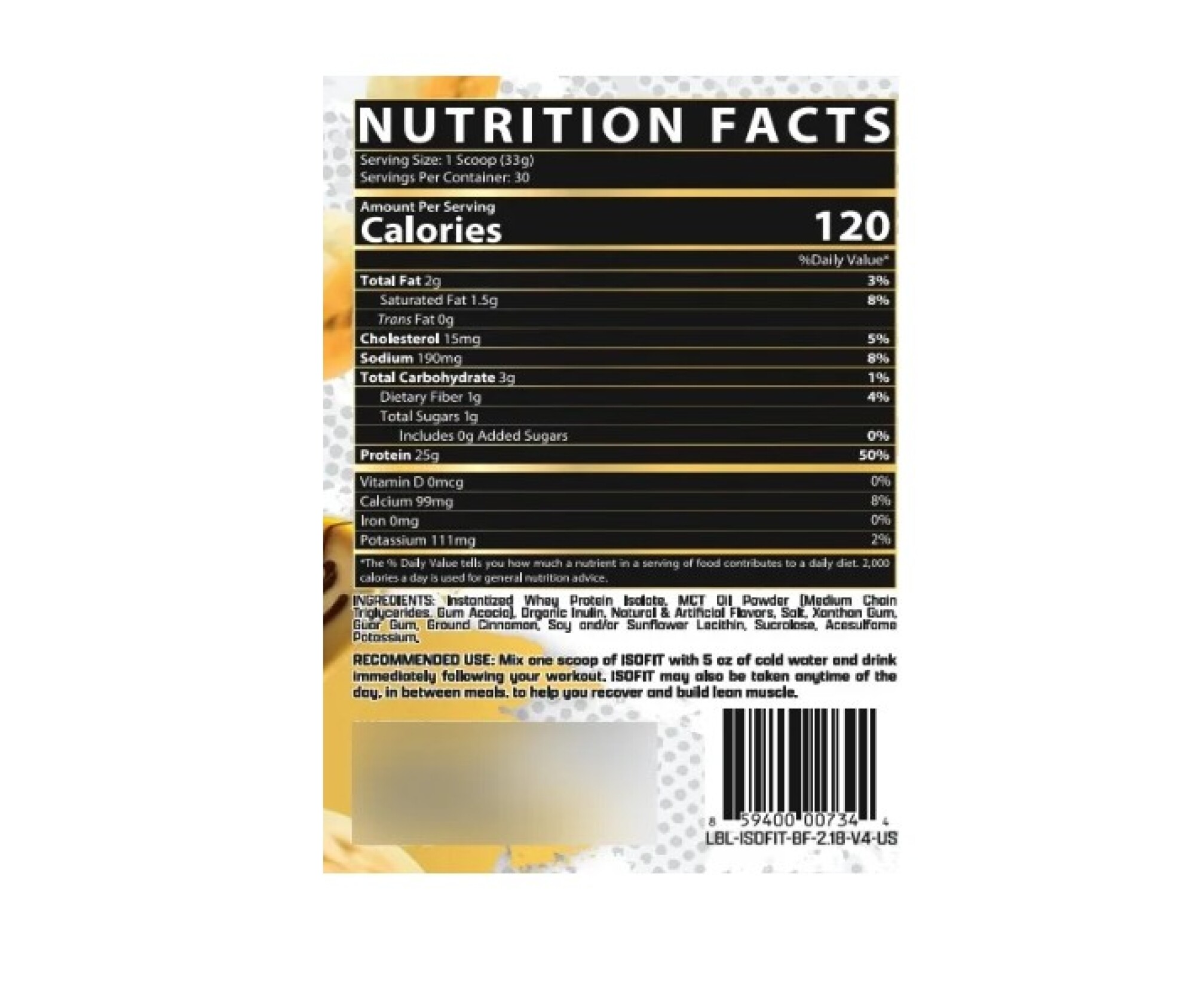 Nutrex Isofit Isolate Protein 2,3 Lb - Banana — Wikimúsculos