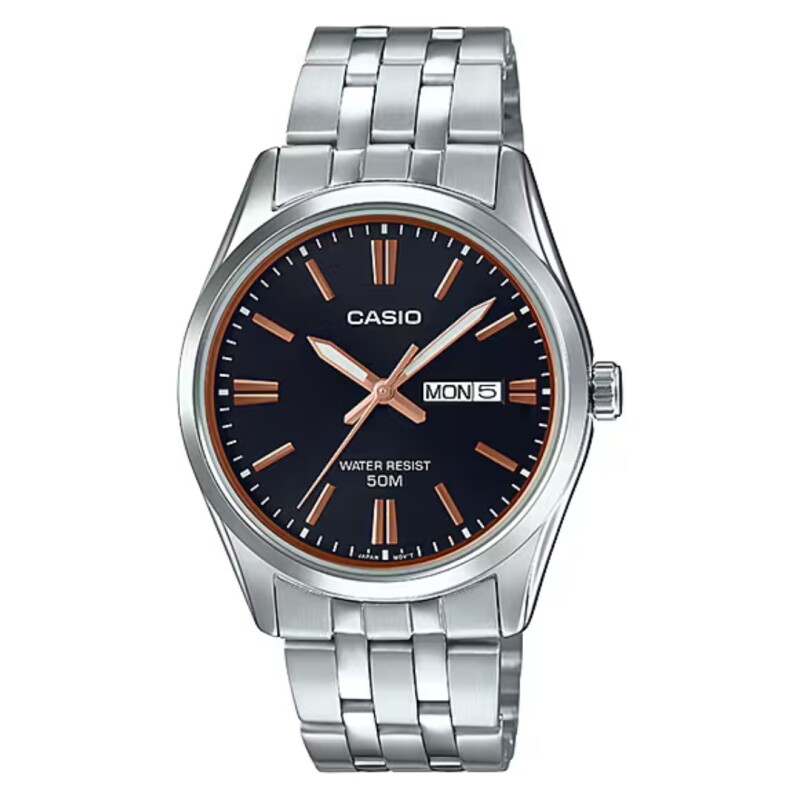 Reloj Casio MTP1335D 1A2VDF para hombre de acero - Negro — Riviera Joyas