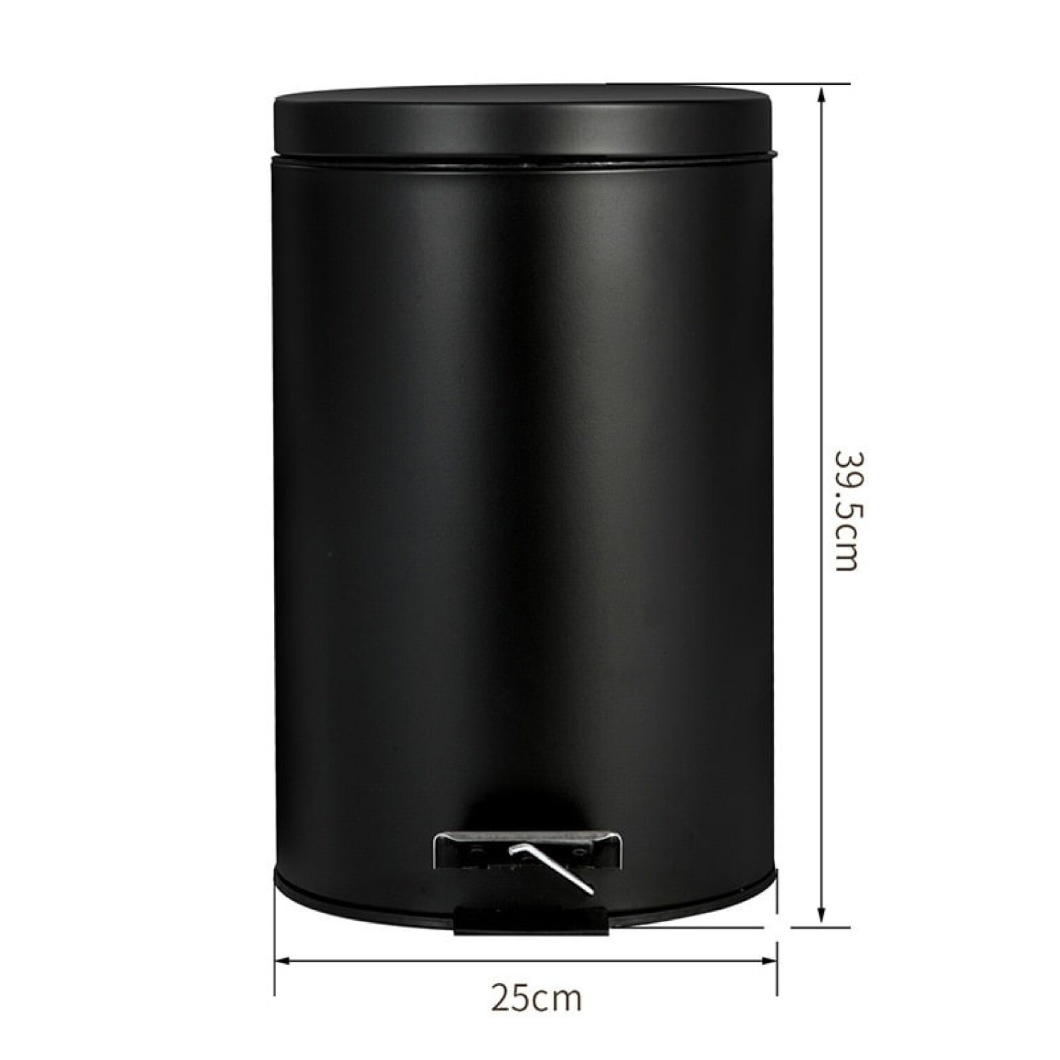 Tacho cesto de basura acero inoxidable 12L con tapa - negro — Buho Store