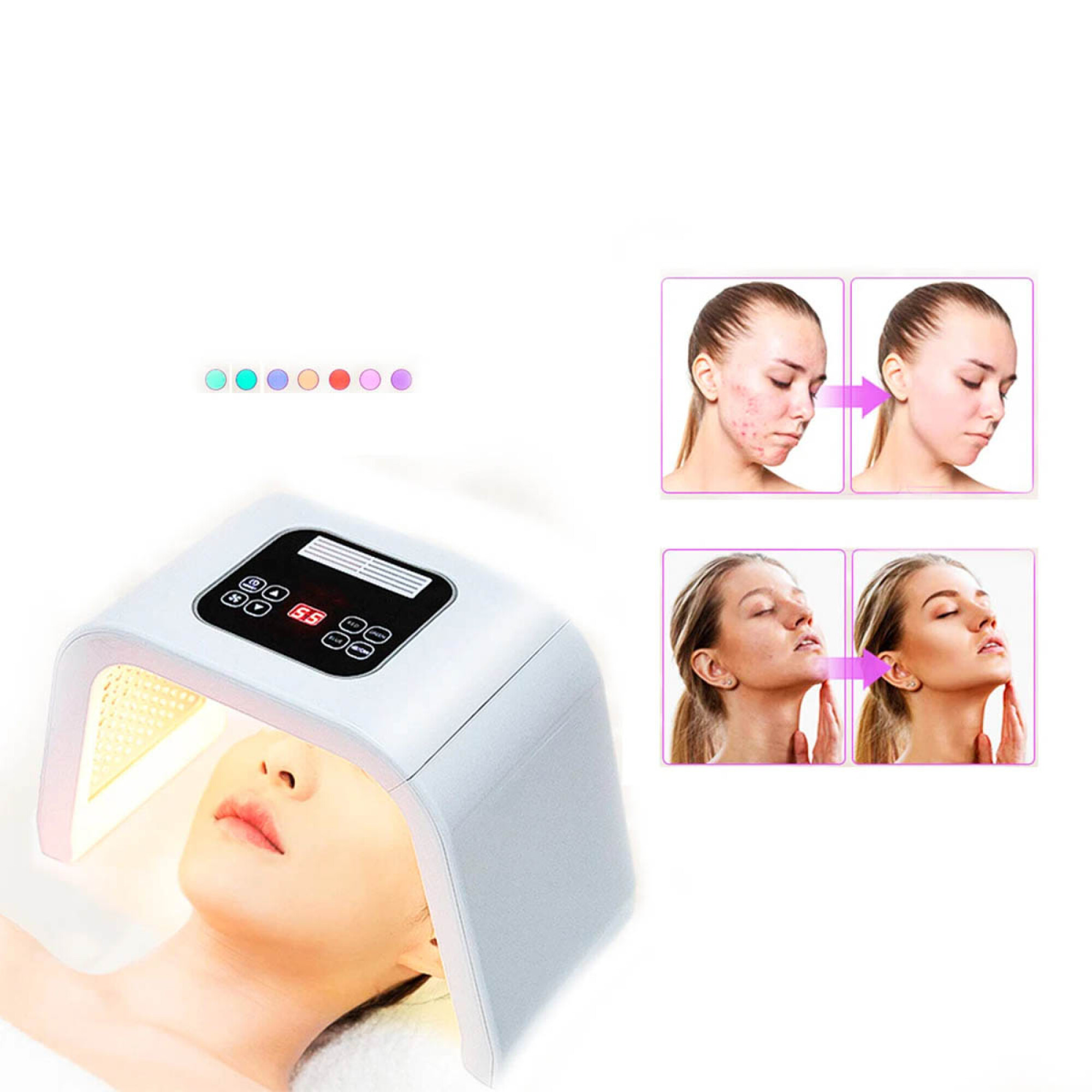Cabina Fototerapia Tratamiento Prof Luz Facial 7 Led — El Rey del ...