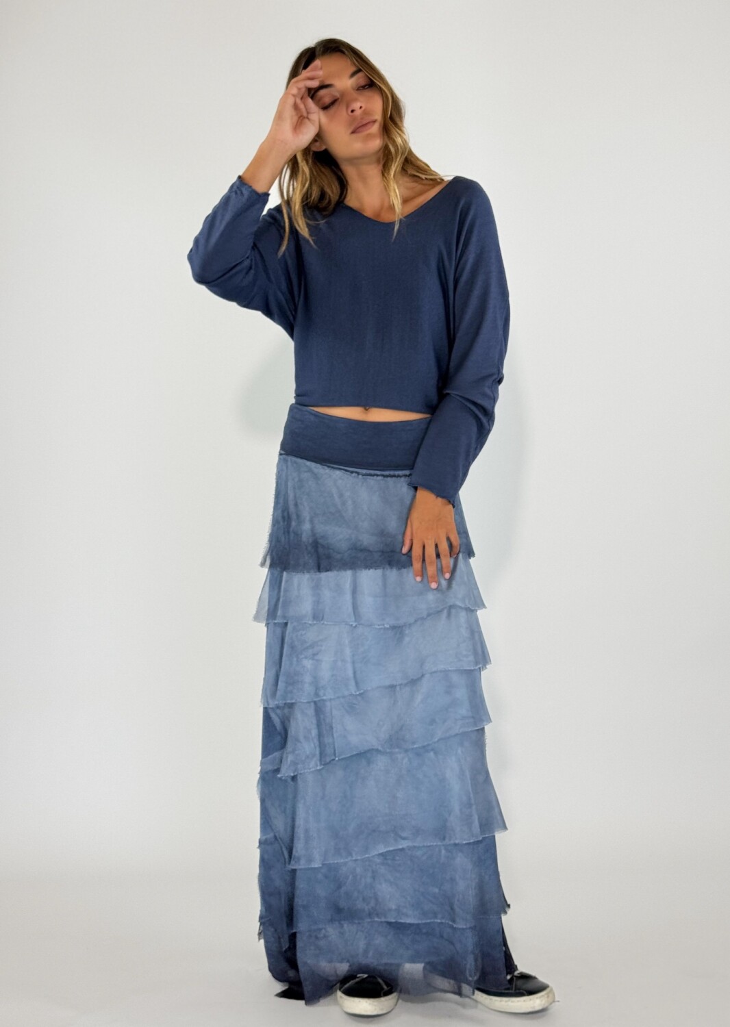 POLLERA GIULIANA - AZUL — Panthai